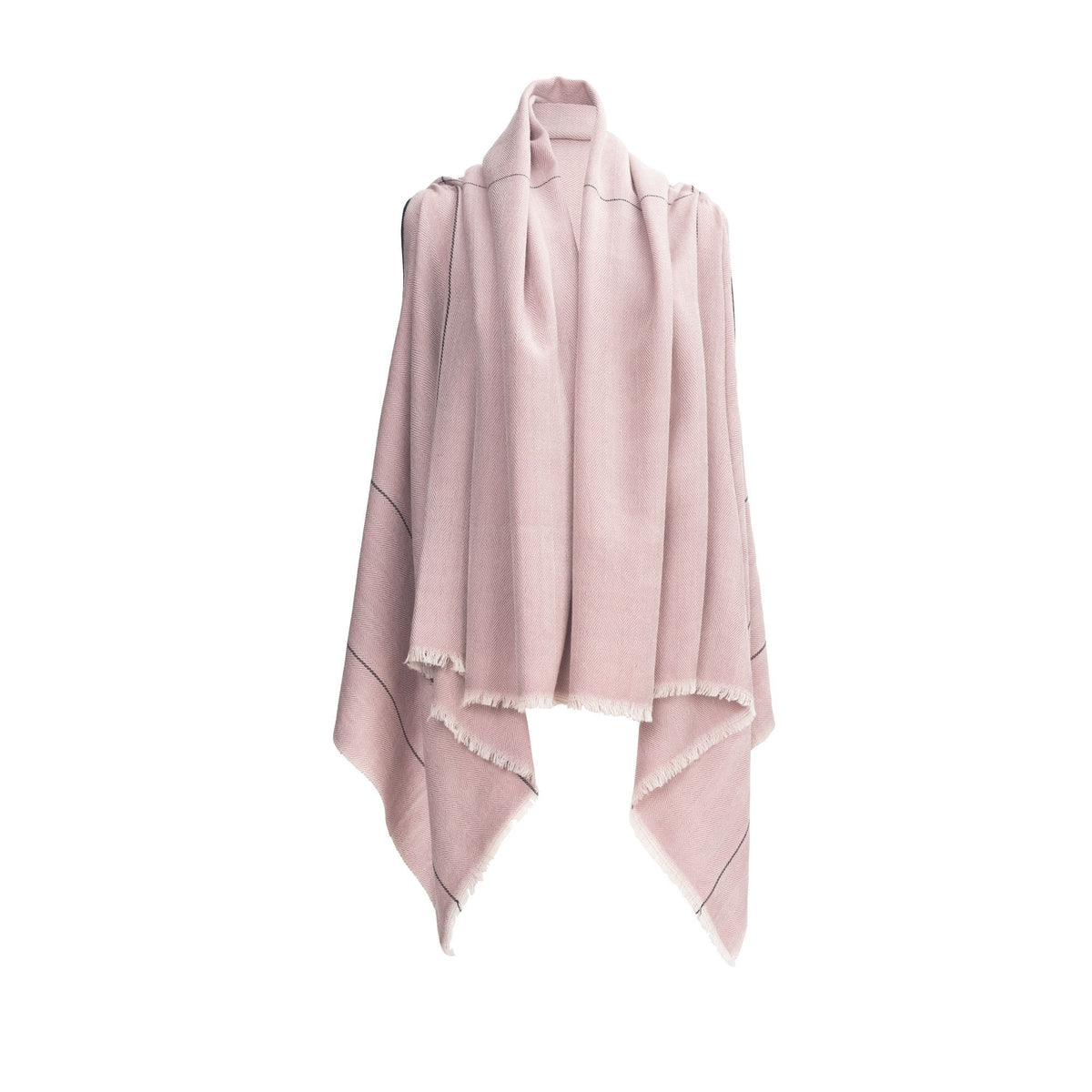 Petite size pink lightweight soft wool Cape CELESTIAL Venus| JULAHAS