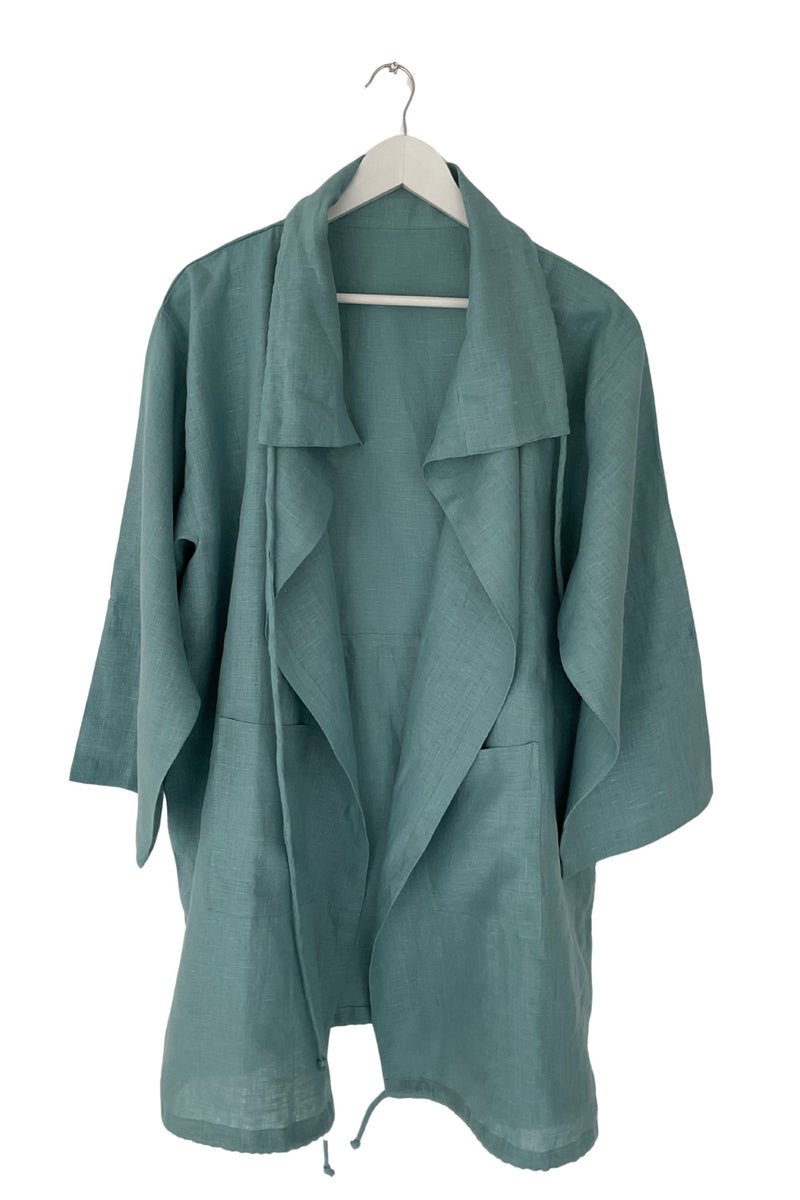 Linen Drawstring Overlay Sea Glass | JULAHAS