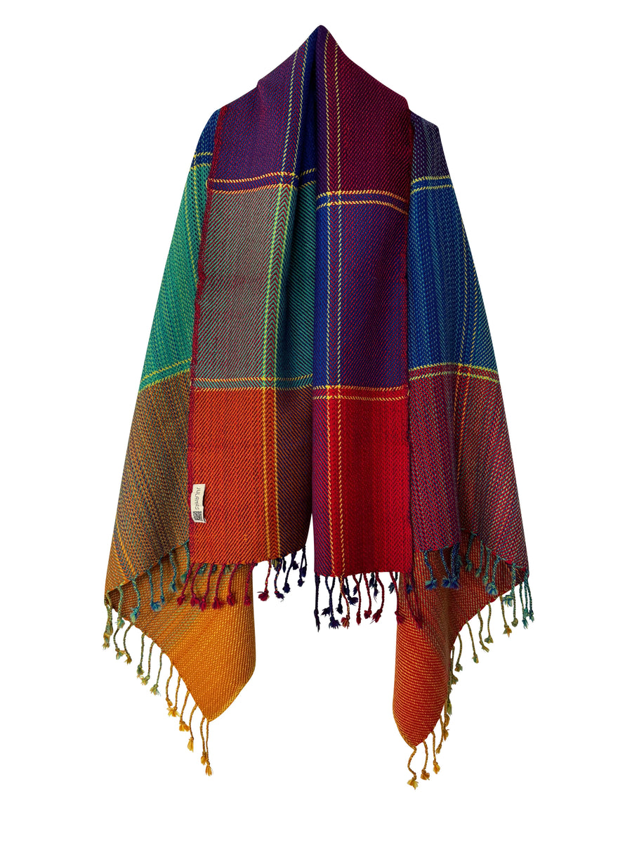 Shop Colourful Plaid Poncho Cape for Women | JULAHAS