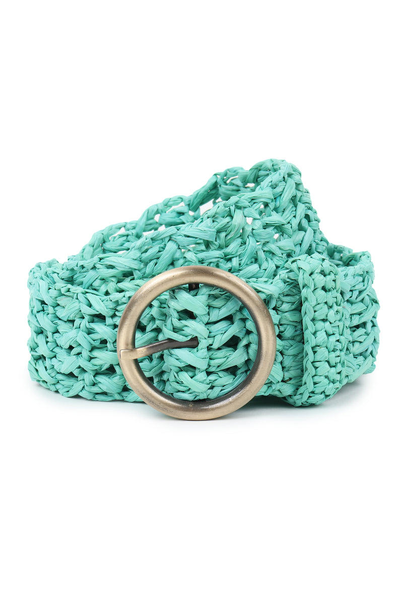 Shop Raffia Mint Belt | JULAHAS
