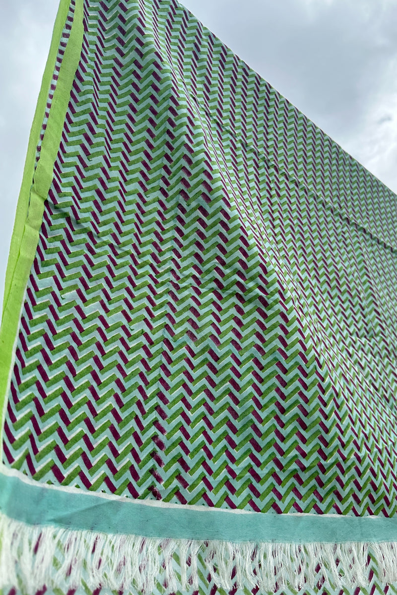 Double Muslin Scarf Lime | JULAHAS