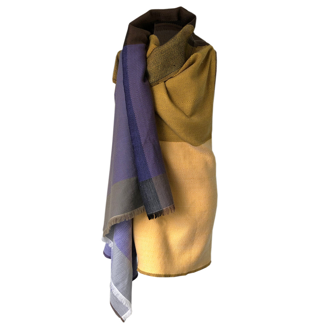 Purple Yellow Wool Women's Cape Shop Online Plus size JULAHAS DARIA ...