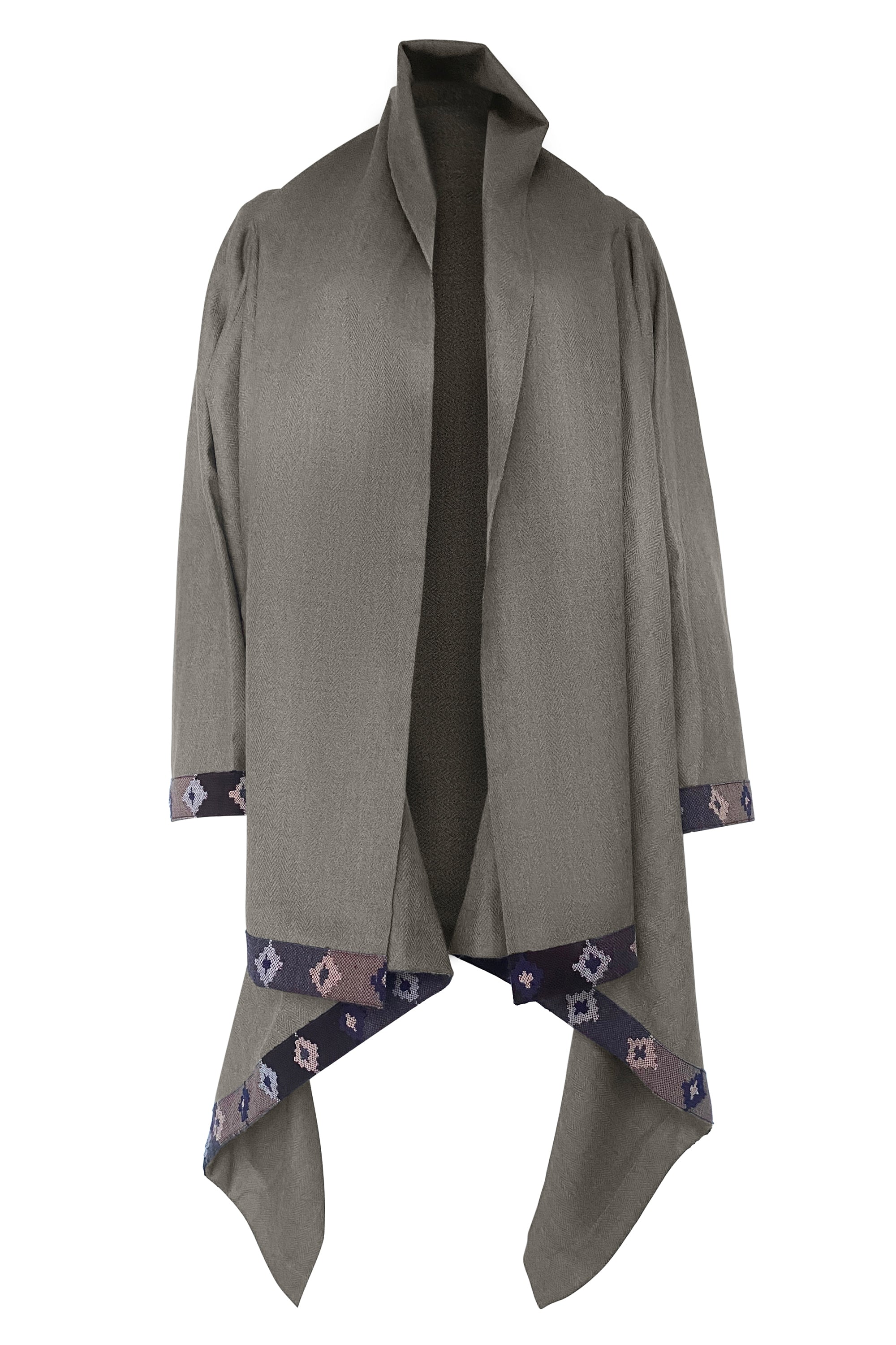 Unisex Wool Cape Coat Cocoon Taupe | JULAHAS